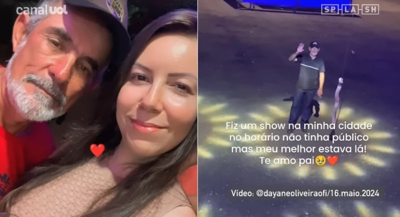 Cantora faz show com apenas o pai na plateia: \"Não tinha público, mas ...